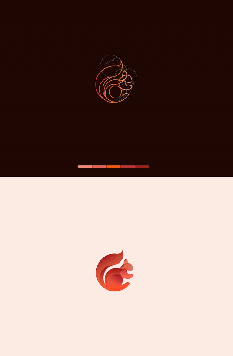 Beautiful, Colorful Animal Logos Based On Circular Geometry