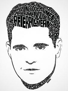 Amazing Typographic Portraits Of Celebrities Made Using Their Movie ...