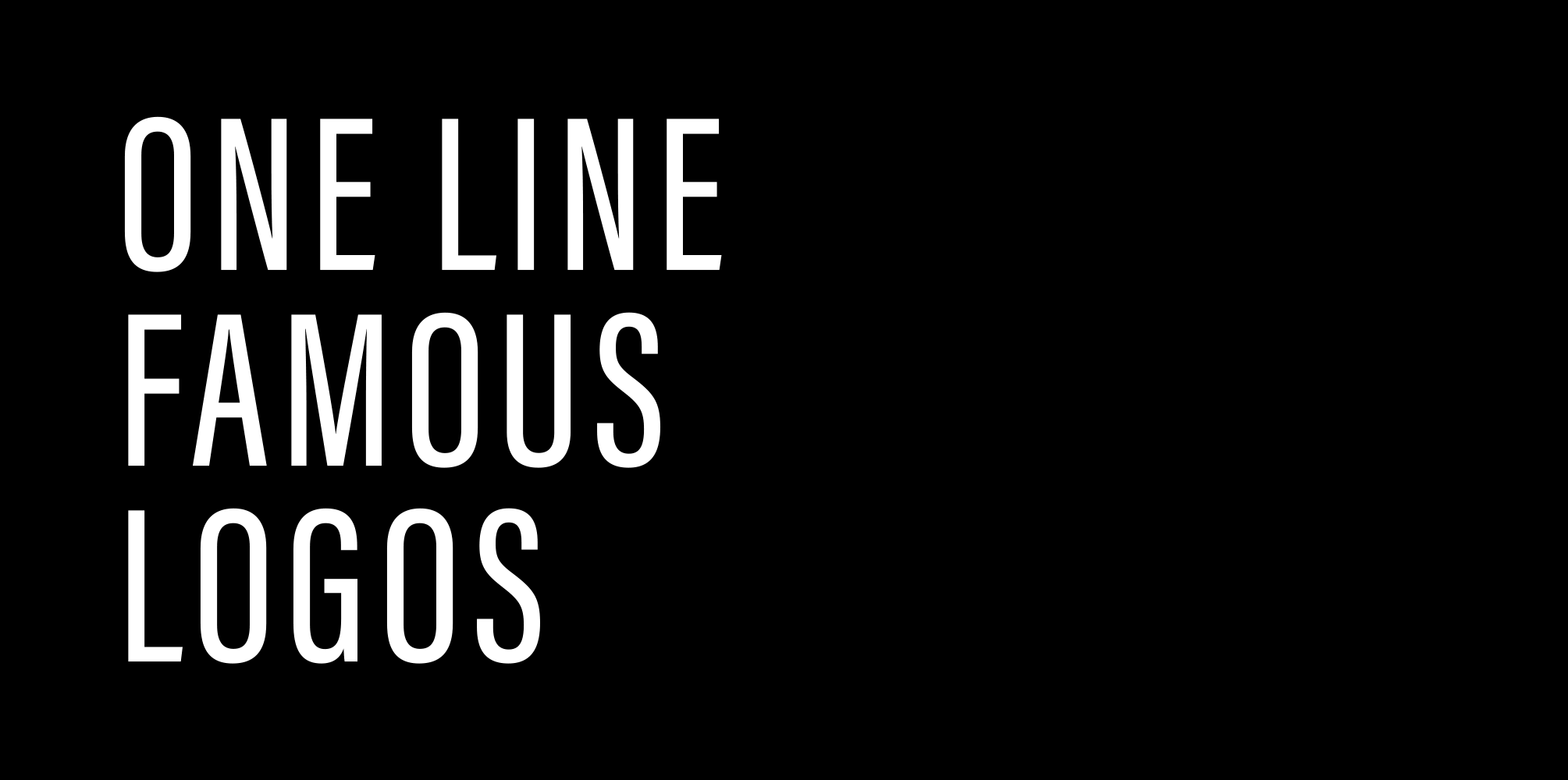 Designer Draws 44 Famous Logos Using A Single Line, And Some Of Them ...